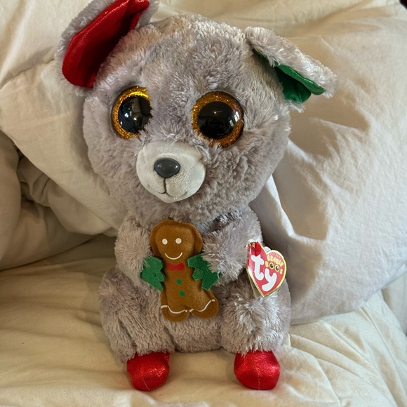 Ty | Toys | Ty Beanie Boos Mac The Mouse Christmas 9plush Animal | Poshmark